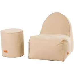 siena GARDEN Sitzsack »FLOW.U Round Ø45cmxH50cm« Ø/H: 45/50 cm icedcoffee
