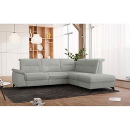 Sit & More SIT&MORE Ecksofa »Astoria L-Form« wahlweise mit motorischer Relaxfunktion hellgrau