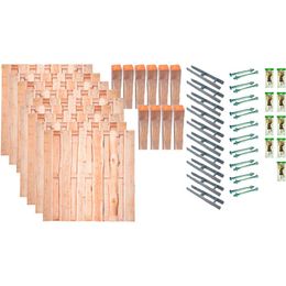 TETZNER & JENTZSCH Bohlenzaun &raquo;Lincoln 7&laquo; 9 Elemente, LxH: 1710x180 cm beige Holzwerkstoff