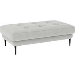 Trendmanufaktur Hocker &raquo;Luzi, Polsterhocker, moderner Fu&szlig;hocker&laquo; passend zur Serie, extra hohe Metallf&uuml;&szlig;e, 125 x 42x 72 cm grau 92% Polyester, 8% 