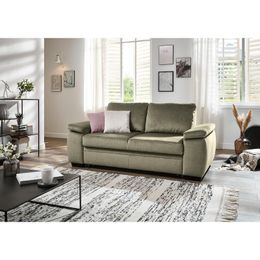 DIE PLANBAR Schlafsofa »MP-PD19021« mit Längsschläferfunktion 140x210 cm olive