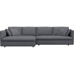FLEXLUX Ecksofa »Lovane« Weich & anschmiegsam, große Sitztiefe auf Kaltschaum, Dekokissen inkl. Navy Blue
