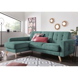 exxpo - SOFA FASHION Ecksofa »Nappa, kompakt und komfortabel, bequem, zeitloses Design, L-Form« tolle Detailverarbeitung, inkl. Bettfunktion und...