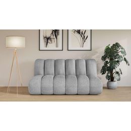 LeGer Home by Lena Gercke 2, 5-Sitzer »Priya Designersofa, moderne Steppung, auch in Bouclé« gemütlich und modern, B/T/H: 185/108/84 cm hellgrau