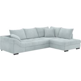Ecksofa &raquo;Allegro DuraFlex, L-Form&laquo; Hochschl&auml;fer-Bettauszug, Kaltschaumpolsterung, bis 140 kg belastbar grau Novaclean Avanti (100% Polyester)