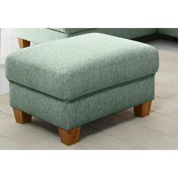 Home Affaire Hocker &raquo;Borkum&laquo; mit Federkern gr&uuml;n Struktur (100% Polyester);Luxus-Microfaser ALTARA NUBUCK (100% Polyester);MELROSE (100% Polyester);
