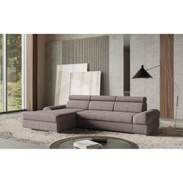 Sit & More SIT&MORE Ecksofa »Broadway L-Form« inklusive Kopfteilverstellung, wahlweise mit Bettfunktion taupe