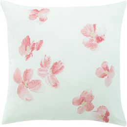 HOMING Dekokissen »Kirschblüte« floral, Blumen, Kissenhülle ohne Füllung, 1 Stück weiß + gemustert Obermaterial: 100% Polyester B/L: 45 cm x 45 cm
