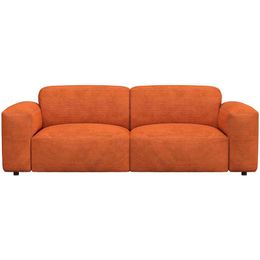 FLEXLUX 2,5-Sitzer &raquo;Lucera Sofa, super bequem durch hochwertigen Sitzaufbau mit Kaltschaum&laquo; modern & anschmiegsam, Designsofa orange 85% Polyester/15%