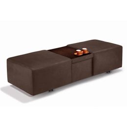 W.Schillig Hocker &raquo;taboo&laquo; ausziehbar, inklusive Zwischenablage braun Flachgewebe S22 (100% Polyester);Stoff S37 (100% Polyester): Luxus-Microfaser in 