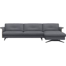 FLEXLUX Ecksofa »Glow, super bequem durch hochwertigem Sitzaufbau mit Federkern, L-Form« Modernes skandinavisches Design Navy Blue