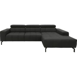 DOMO collection Ecksofa &raquo;Cunelli tolle Sitzn&auml;hte als Designelement, fester Sitzkomfort, L-Form&laquo; wahlweise mit 6-fach verstellbarer Kopfteilverstellung