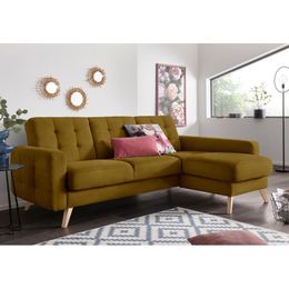 exxpo - SOFA FASHION Ecksofa »Nappa, kompakt und komfortabel, bequem, zeitloses Design, L-Form« tolle Detailverarbeitung, inkl. Bettfunktion und...