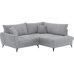 MR. COUCH Ecksofa »Blackburn II, L-Form« Mit Kaltschaumpolsterung bis 140 kg belastbar Memphis 45 grau