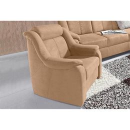 Sit & More sit&more Sessel &raquo;Basel&laquo; braun Luxus-Microfaser (aus 100% Polyester);NaturLEDER (echtes Rindsleder);SOFTLUX -Kunstleder;Altara Nubuck , die 