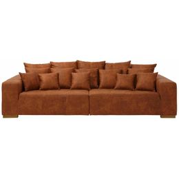 Home Affaire Big-Sofa »Neapel« mit vielen losen Kissen, in 2 Bezugsqualitäten cognac 0