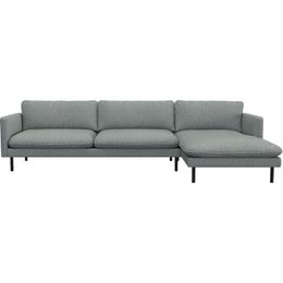FLEXLUX Ecksofa »Bolzano, elegant und bequem, L-Form« Sitzaufbau mit Kaltschaum & Stahl-Wellen, loose Sitz -& Rückenkissen Sky Blue