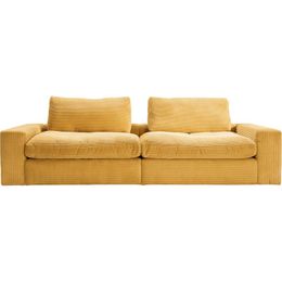Alina Big-Sofa »Sandy« 266 cm breit und 98 cm tief, in modernem Cordstoff honiggelb GCT 95