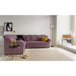 DOMO collection Ecksofa »Papenburg B/T/H: 242/190/84 cm L-Form« wahlweise mit Bettfunktion, Langer Schenkel links oder rechts beere