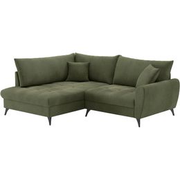 MR. COUCH Ecksofa »Blackburn II L-Form« Wahlweise mit Kaltschaumpolsterung bis 140 kg belastbar Memphis 12 green