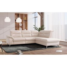 Sit & More SIT&MORE Ecksofa »Astoria L-Form« wahlweise mit motorischer Relaxfunktion creme