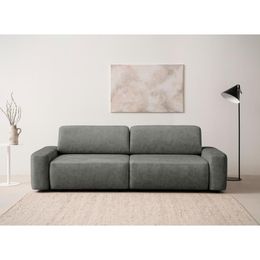 Home Affaire INOSIGN 3-Sitzer »TORGE (257cm), Sofa, Schlafsofa in Cord, Samtvelours, Struktur fein« rundes Design, Schlaffunktion u. Bettkasten,...
