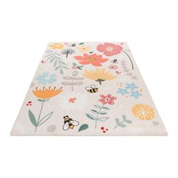 Obsession Kinderteppich &raquo;My Greta 623&laquo; rechteckig 6 mm H&ouml;he bedruckt, Blumen Motiv, waschbar, mit Fransen, Kinderzimmer bunt Obermaterial: 70%...