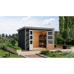 Karibu Gartenhaus »Jupiter 4 C« in verschiedenen Farben anthrazit/graualuminium
