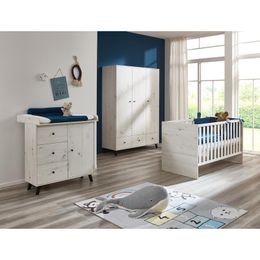 Arthur Berndt Babyzimmer-Komplettset &raquo;Babyzimmer Set &raquo;Lavea&laquo; 3-teilig&laquo; Set, Babym&ouml;bel-Set &raquo;Lavea&laquo;: Kleiderschrank, Kinderbett und Wickelkommode...