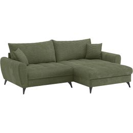 MR. COUCH Ecksofa »Blackburn II, L-Form« Mit Kaltschaumpolsterung bis 140 kg belastbar Stripes 8641 green