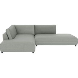 Musterring Ecksofa &raquo;Lucia&laquo; mit gro&szlig;em Longchair, verschiedene Farben, B304 x T224 cm grau 100% Polyester
