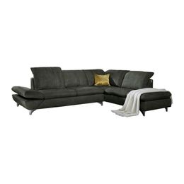 W.Schillig Ecksofa »taoo, elegant und zeitlos, bequem, L-Form« mit Sitziefenverstellung & Kopfteilverstellung hunter S41