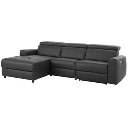 Home Affaire Ecksofa »Sentrano, L-Form, « 275 cm, man. o. elektr. Relaxfunktion und USB/Kopfverstellung grau