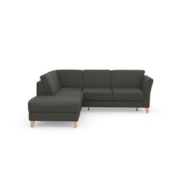 Sit & More SIT&MORE Ecksofa »Visby L-Form« Wahlweise mit Bettfunktion und Stauraum, frei im Raum stellbar anthrazit