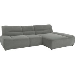 DOMO collection Ecksofa »Cesena moderne Polsterecke mit flachen Armlehnen, L-Form« fester Sitzkomfort, frei im Raum stellbar grau