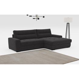 COTTA Ecksofa »Cappa L-Form« wahlweise mit Bettfunktion & Bettkasten black
