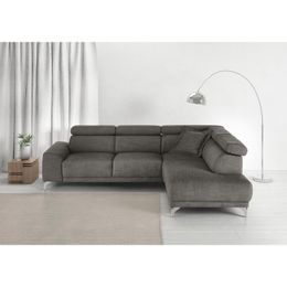 3C Candy Ecksofa &raquo;Greve Sofa immer mit manuelle Kopfteilverstellungen, modern, elegant&laquo; wahlweise motorischer Sitzvorzug, bequem und zeitlos, L-Form 