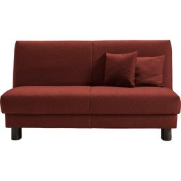 ell+ell ELL + ELL Schlafsofa »Enny« Liegefläche Breite 155 cm, Liegehöhe 40 cm, Füße schwarz, Rückenlehne rot