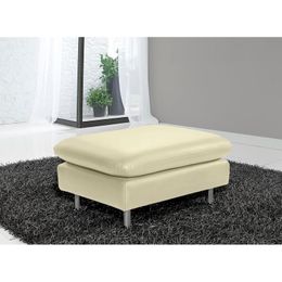 Places of Style Hocker &raquo;Redding&laquo; beige NaturLEDER - &raquo;Madras&laquo; (echtes Rindsleder); St&auml;rke 0, 9 - 1, 1 mm