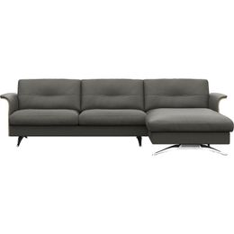 FLEXLUX Ecksofa »Glow bequem und komfortabel durch hochwertigen Sitzaufbau, L-Form« Modernes skandinavisches Design Warm Mineral Grey