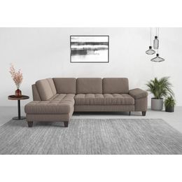 Sit & More sit&more Ecksofa &raquo;Westham L-Form&laquo; mit Ottomane, mit oder ohne Bettfunktion, Bettkasten, Verstellung grau 90% Polyester 10%Polyamid