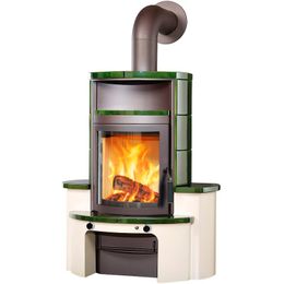 Hark Kaminofen »Avenso GT ECOplus 6 KW« grün-glänzend, mit EcoPlus Filter titanfarben Geeignete Brennstoffe: Holz, Braunkohlebriketts und...
