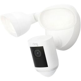 Ring &Uuml;berwachungskamera &raquo;Floodlight Cam Wired Pro&laquo; Au&szlig;enbereich wei&szlig; Fernaktivierte 110 dB- Sirene bei 10 cm Abstand