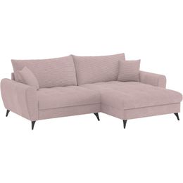 MR. COUCH Ecksofa »Blackburn II L-Form« Wahlweise mit Kaltschaumpolsterung bis 140 kg belastbar Stripes 8626 flamingo