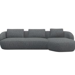 FLEXLUX Wohnlandschaft »Torino, rund, L-Form, Sofa-Ecke mit Recamiere, Longchair-Sofa« Modernes, organisches Sofa-Design, Kaltschaum,...