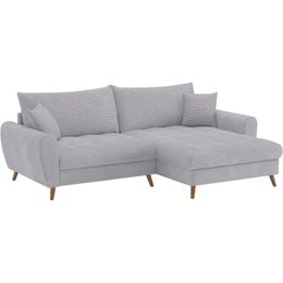 MR. COUCH Ecksofa »Blackburn II L-Form« Wahlweise mit Kaltschaumpolsterung bis 140 kg belastbar Stripes 8637 warm grey