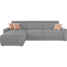 DOMO collection Ecksofa &raquo;Ava mit moderner Sitzheftung & toller Doppelnaht, komfortabel, L-Form&laquo; mit Recamiere, inkl. Federkern, wahlweise mit 