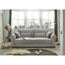 ED EXCITING DESIGN Schlafsofa »Angelina« mit Bettkasten & 4 Zierkissen grau