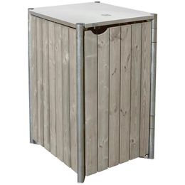 HIDE Mülltonnenbox für 1 x 240 l, grauxnatur grau/natur
