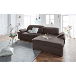 exxpo - sofa fashion Ecksofa &raquo;Kyoto, inkl. Kopfteil- und Armteilverstellung, hoher Sitzkomfort&laquo; wahlweise mit Bettfunktion und Bettkasten, hochwertige